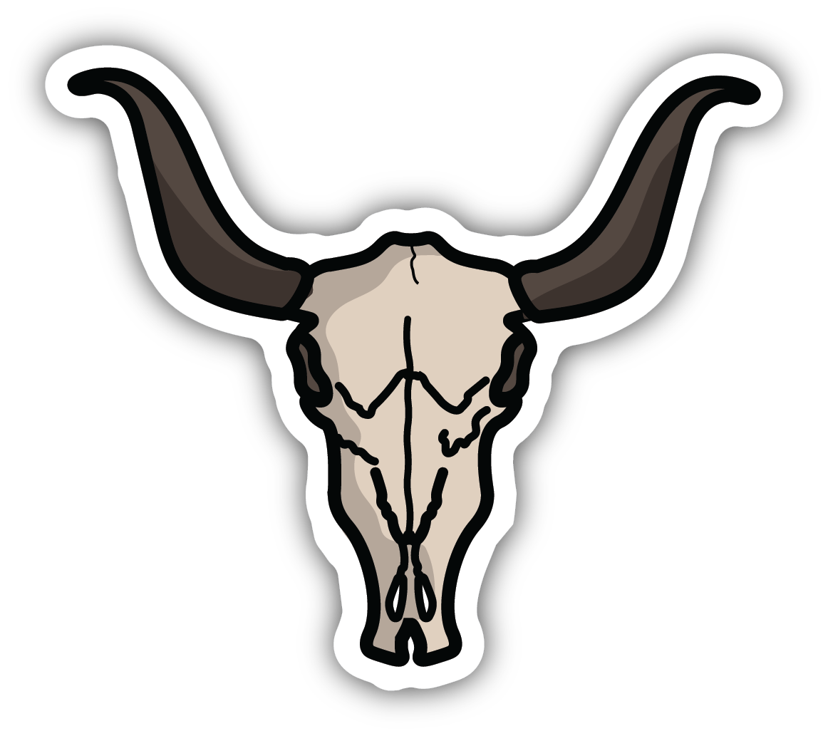 COW SKULL | STICKER – The Marketplace at Cowtown